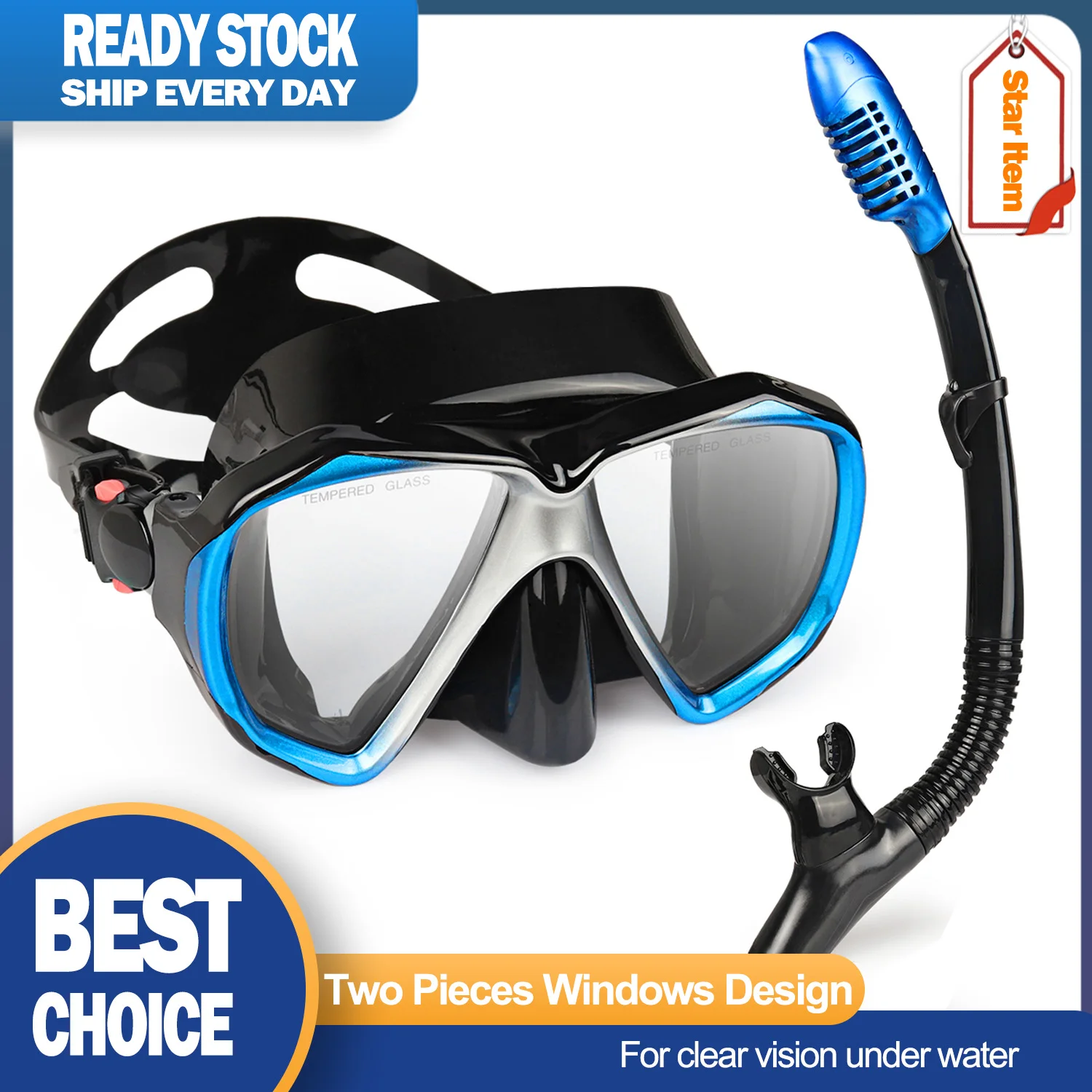 Snorkeling Diving Mask Dry Snorkel | Mask Snorkeling F Scuba Diving ...