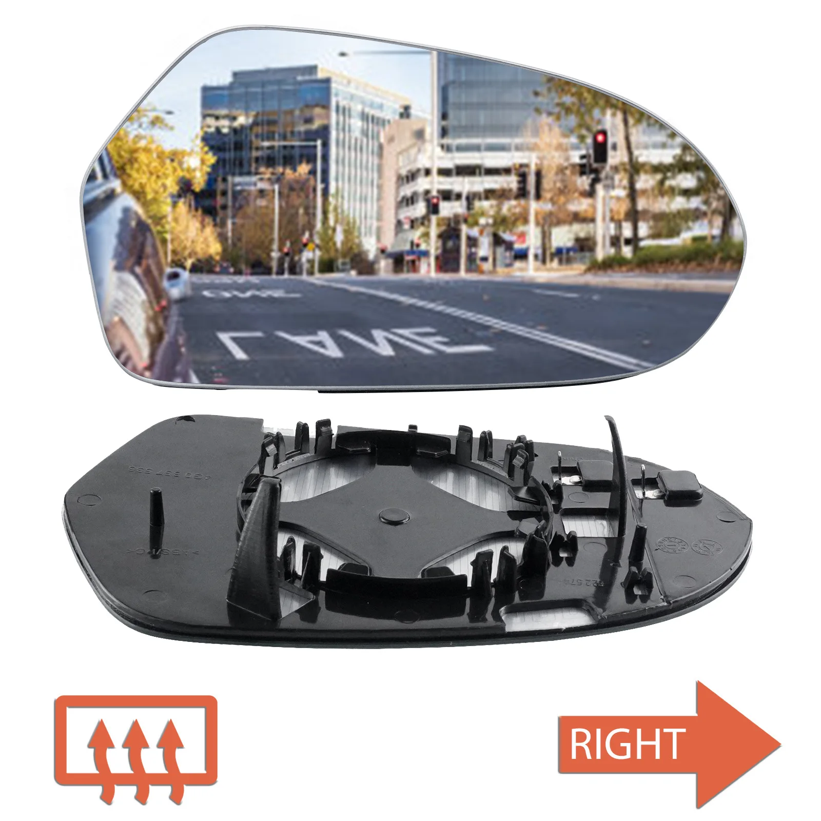 Right-Driver-Side-Heated-Wing-Door-Mirror-Glass-Convex-For-Audi-A6-C7 ...