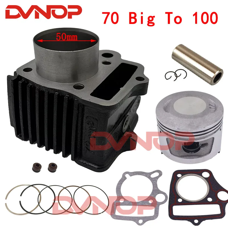 Motorcycle Cylinder Piston Kit For 50mm Honda Atc70 Ct70 C70 Trx70 ...
