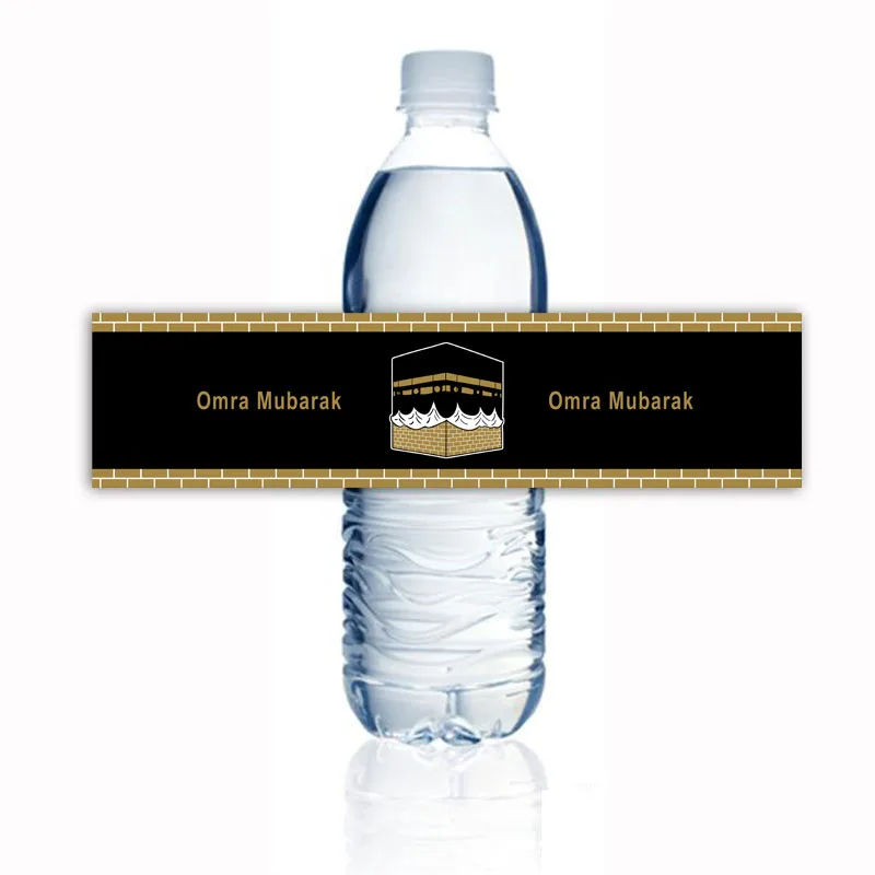 Omra Mubarak Bottle Label Traditional Muslin Sheep Holidays Kaaba ...