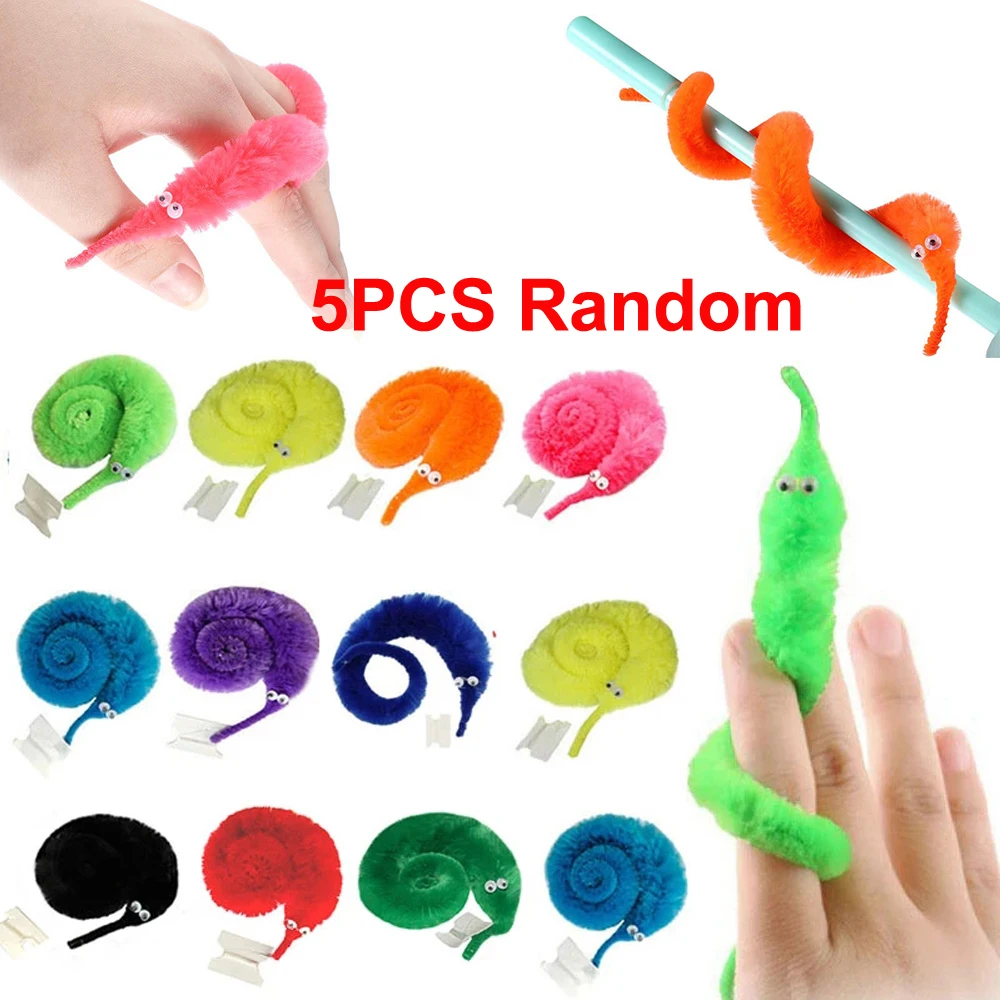 5PC-Cool-Stuff-Fuzzy-Hairy-Worm-Magic-Toys-Wizard-Strange-Magic-Tricks ...
