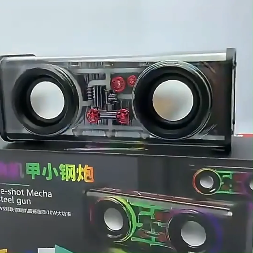 V8 Transparent Bluetooth Speakers RGB Light Wireless Outdoor Sports ...