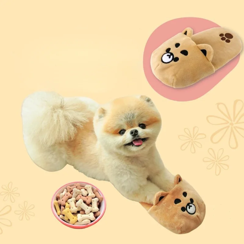 Puppy-Funny-Ins-Pet-Dog-Toys-Squeaking-Plush-Slippers-Sound-BB-Barking ...