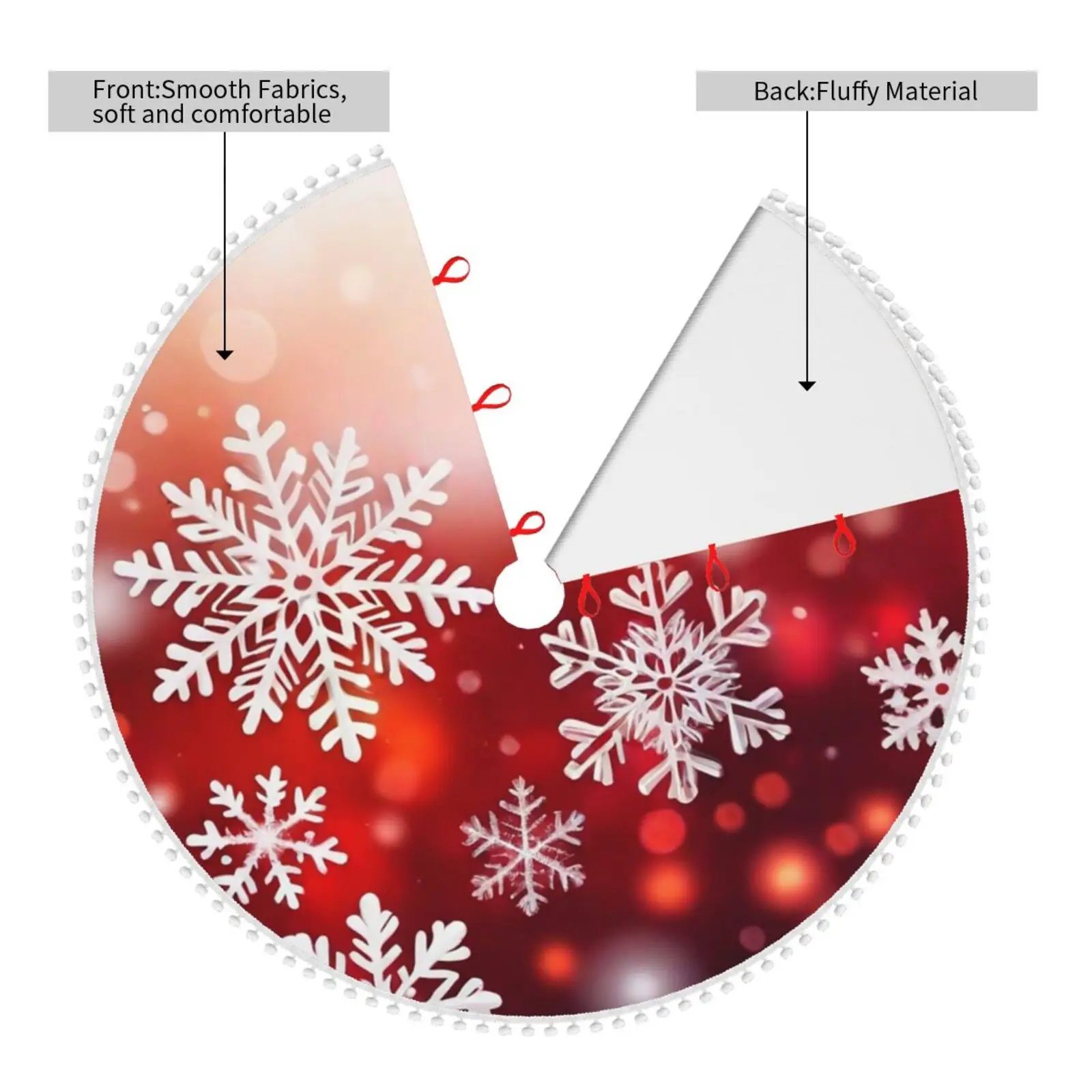Custom Christmas Tree Skirt With Pom-Pom Trim | Gifts Flash
