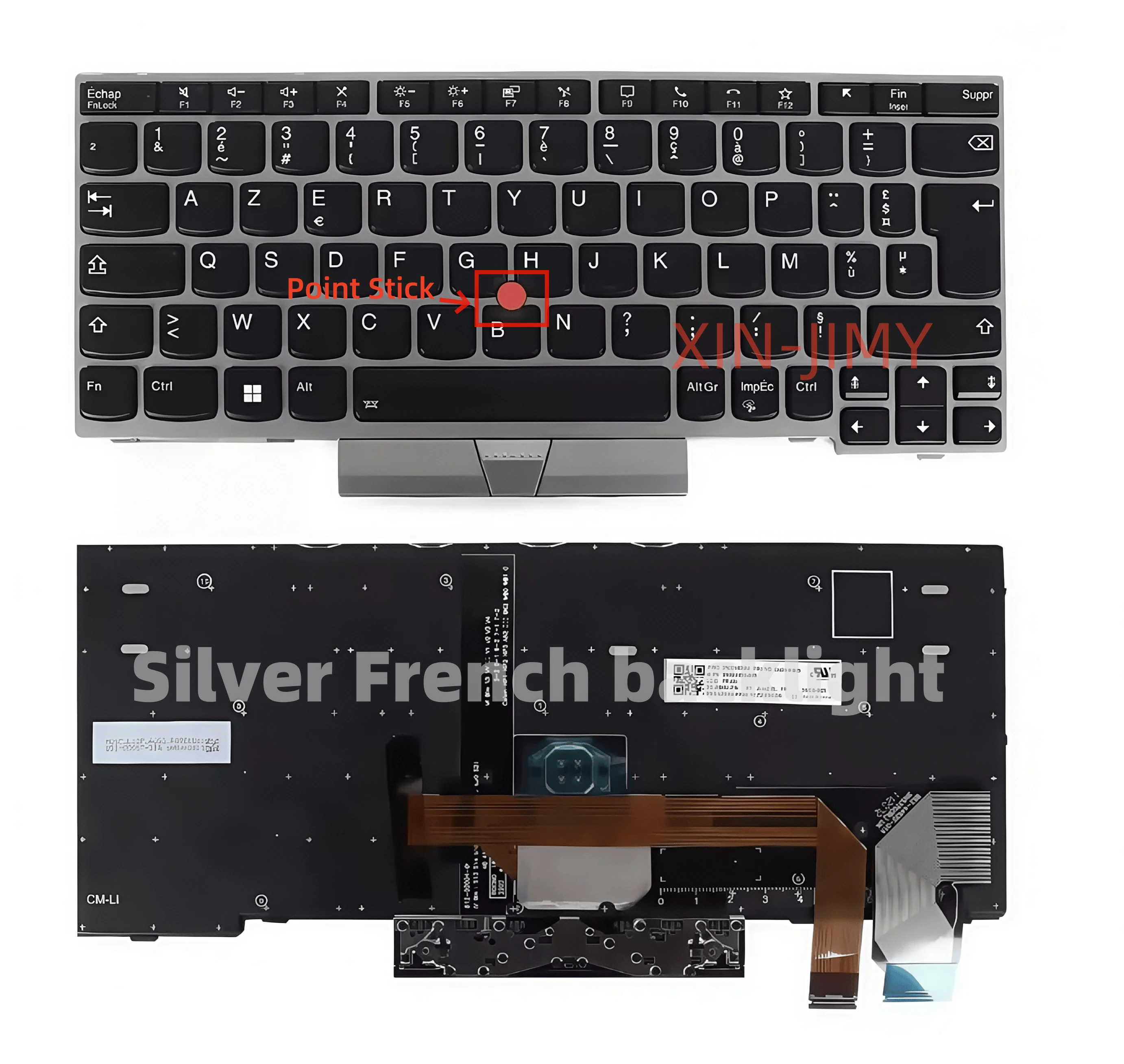 French Silver Frame Black Laptop Keyboard for Lenovo lBM Thinkpad X280 ...