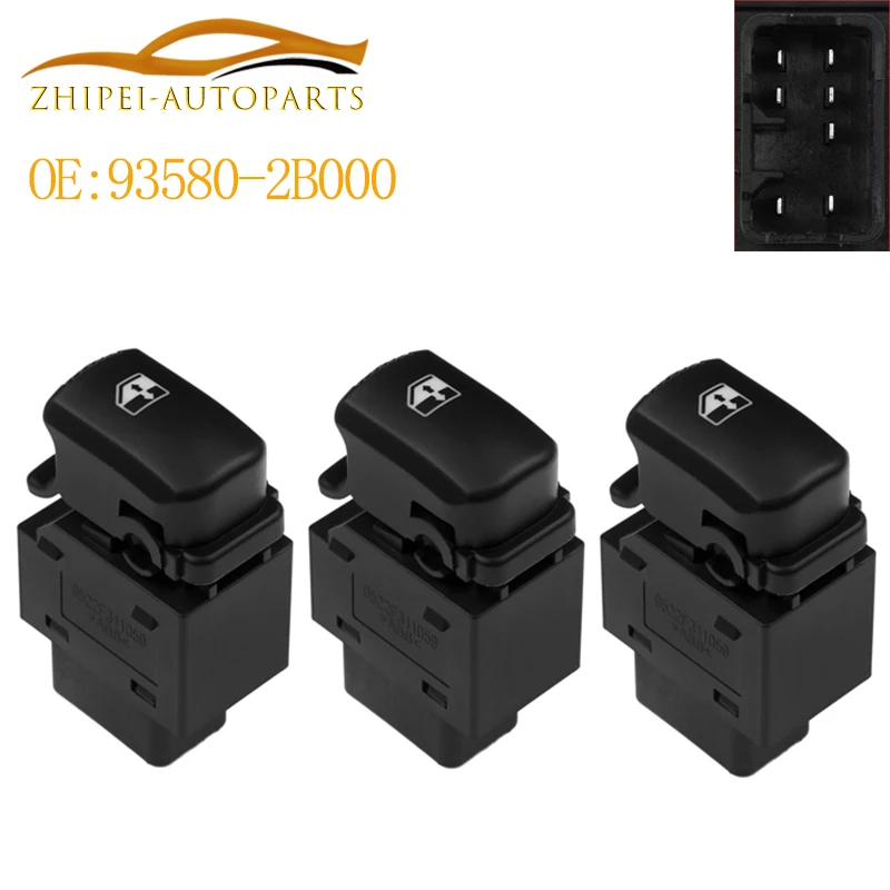 Car-Power-Window-Sub-Switch-Rear-LH-RH-93580-2B000-935802B000-For-SANTA ...