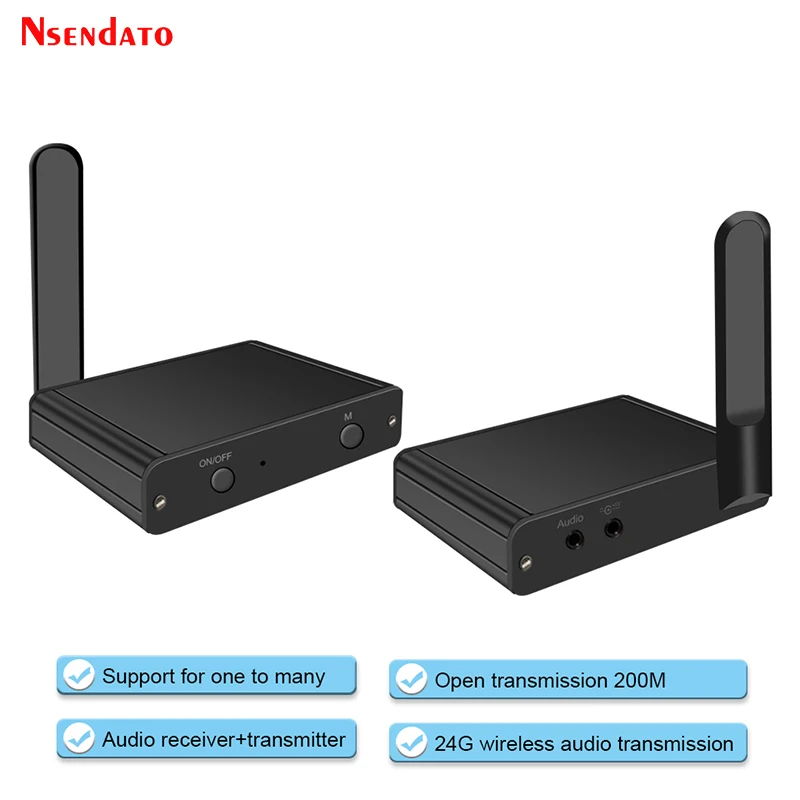 200M 2.4G Hifi Digital Wireless Audio Music Sound Transmitter Receiver ...
