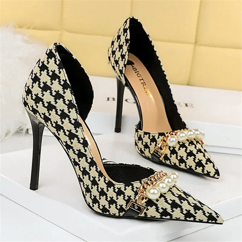 New-Women-7-5cm-11cm-High-Heels-Pumps-Sexy-Pointed-Toe-Bigtree-Heels ...