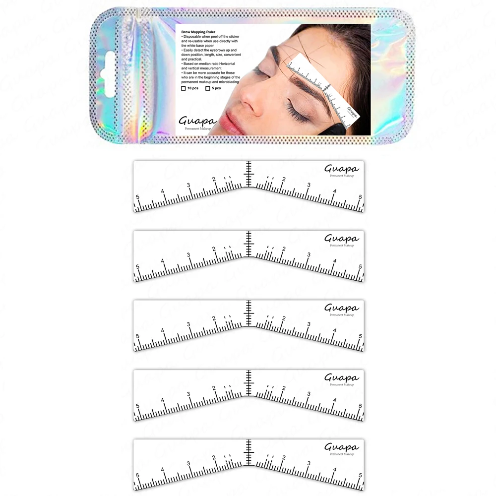 Brow Mapping Tool 2Pcs Eyebrow Design Ruler & Shaping Guide - Reusable ...