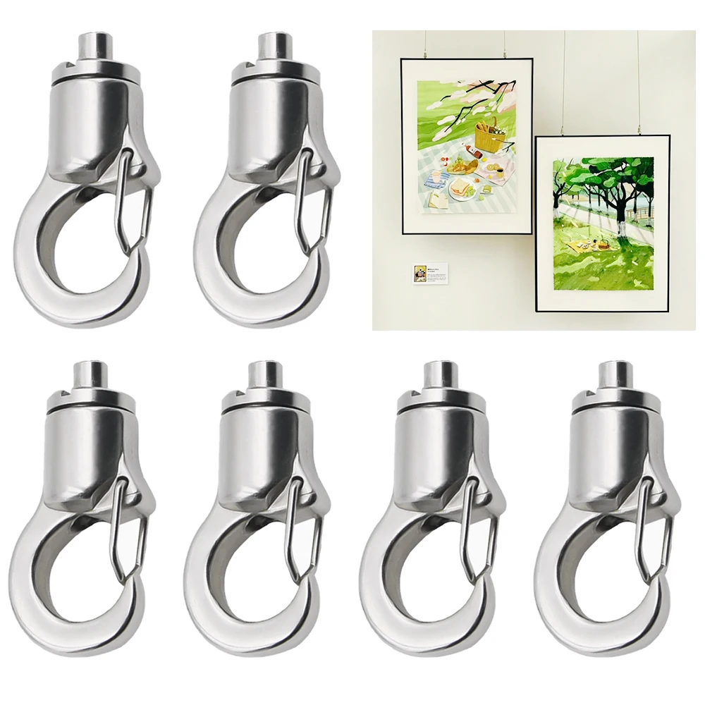 Adjustable hook, steel wire rope hook with automatic lock hook, ceiling ...