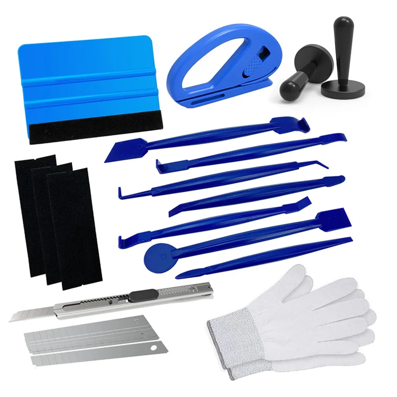 Car-Vinyl-Wraps-Tools-Tint-Film-Kit-Decal-Applicator-Wrap-Gloves-Felt ...