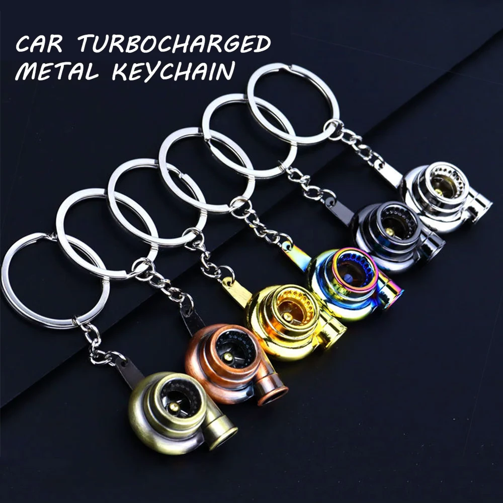 Mini-Metal-Turbo-Turbocharger-Keychain-Cool-Car-Spinning-Turbine ...
