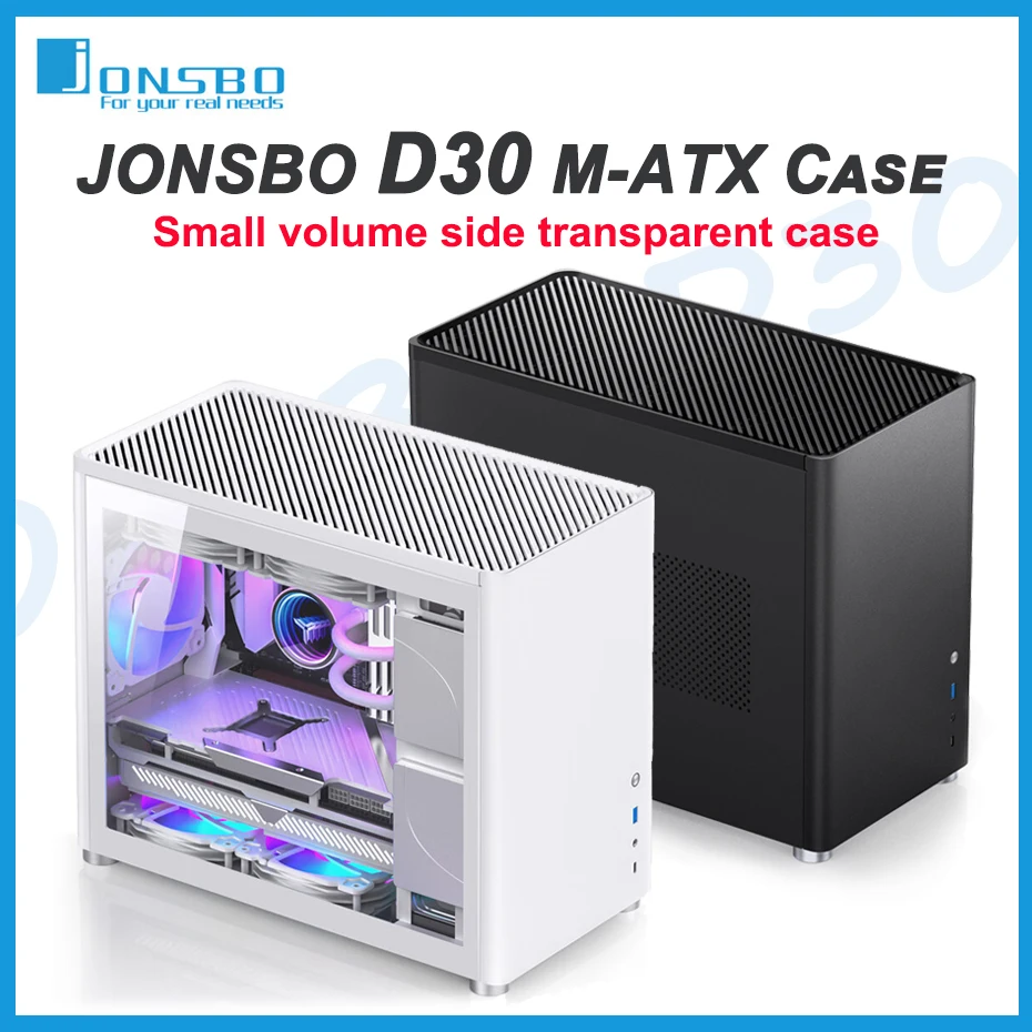 JONSBO-D30-M-ATX-Case-White-Black-Silver-Aluminum-Housing-Side ...