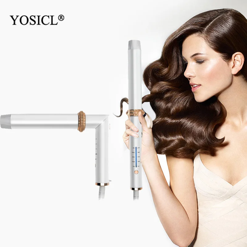 Hair Curling Iron , 30s Faster Heat, Negative Ions Protect Care Tech,Curling Wand Wave Salon ...