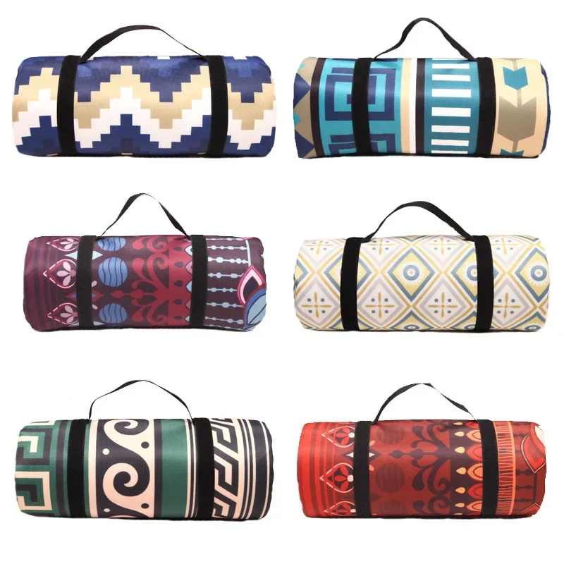 Waterproof-Portable-Camping-Mat-Retro-Printed-Outdoor-Picnic-Beach ...