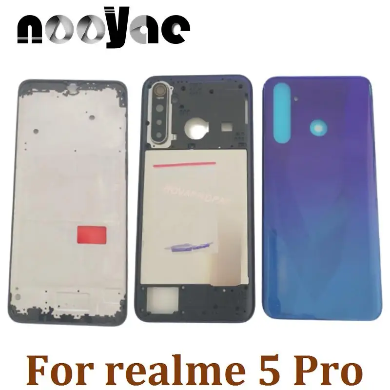 LCD-Faceplate-Frame-Middle-Bezel-For-Oppo-Realme-5-Pro-Battery-Cover ...