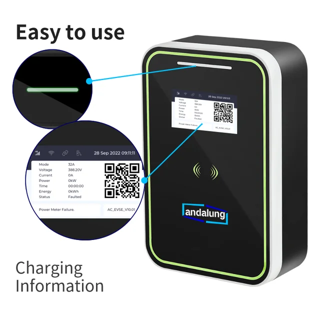 Andalung Ev Charging Stations 22kw 32A With Screen Charger TYPE2 GBT ...