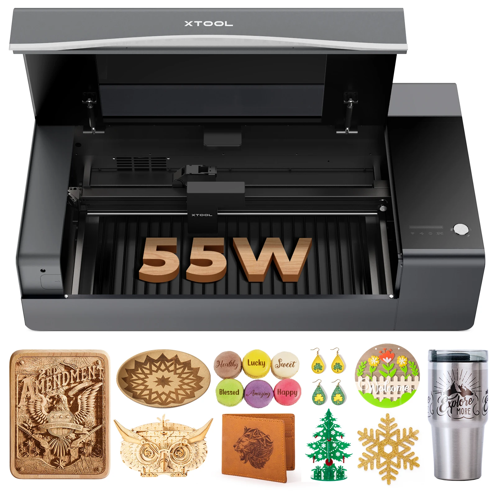 xTool P2 55W CO2 Laser Engraver Laser Cutter Versatile and Smart ...