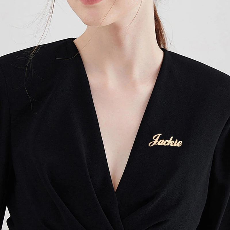 Nome personalizado broches para as mulheres personalizado acessórios de ...