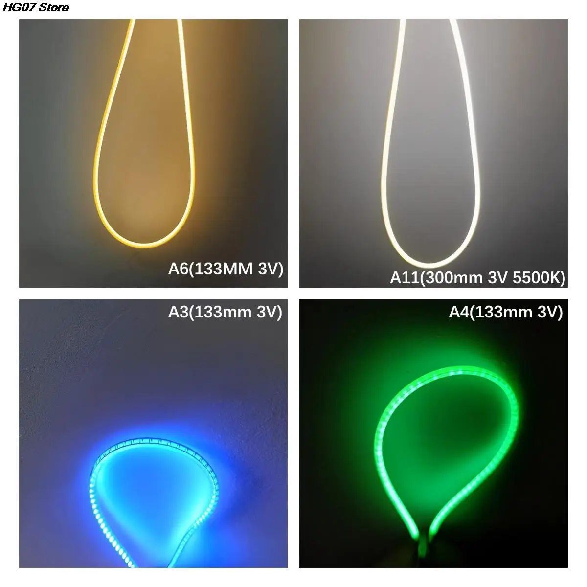3V-133mm-300mm-Flexible-Filament-Led-Soft-Filament-Lamp-Parts-DIY ...