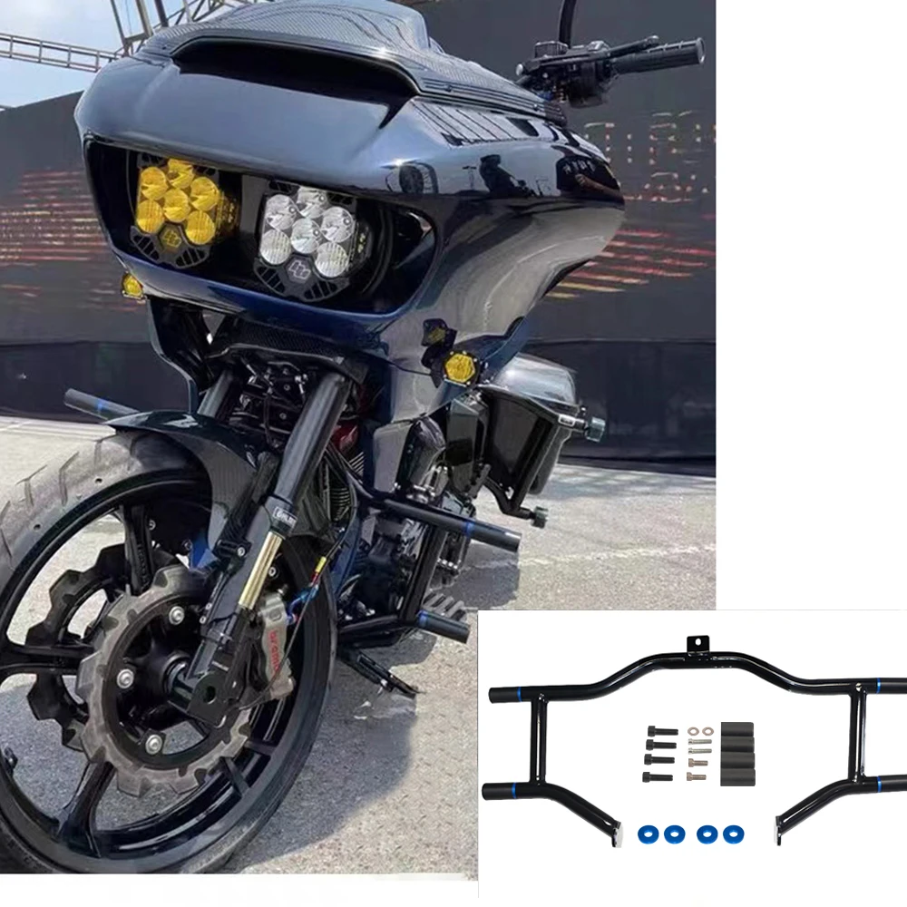 Motorcycle Steel Front Engine Double Protect Club Style Guard Crash ...