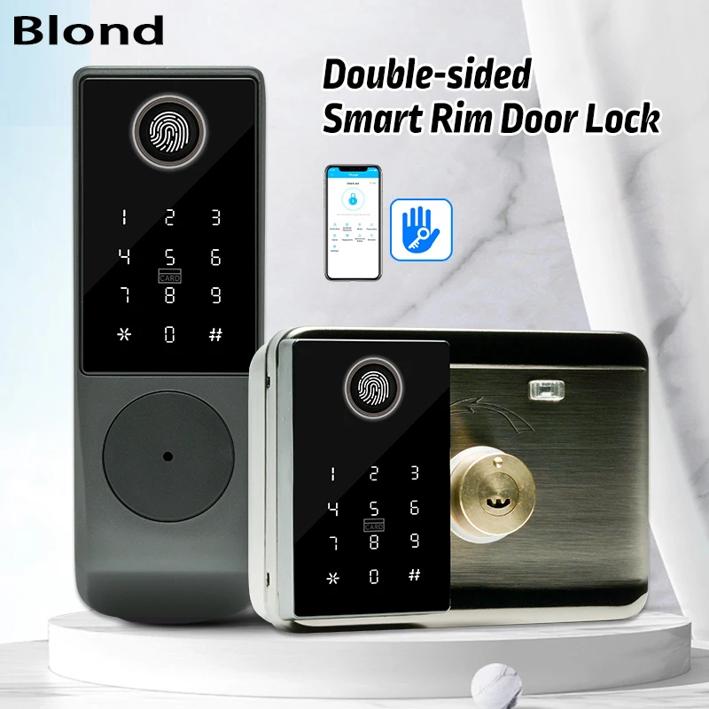 Smart-door-lock-house-Fingerprint-door-lock-Outdoor-waterproof-Tuya ...