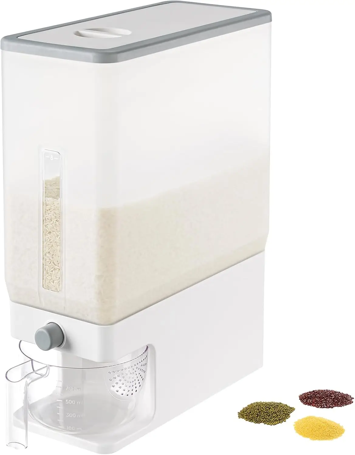 Rice-Dispenser-25-Lbs-11-3kg-Rice-Storage-Container-Sealed-Moisture ...