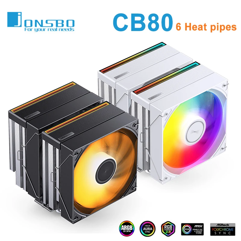 Jonsbo CB80 Air-cooled Radiator 6 Heatpipes Twin Tower Radiator ...