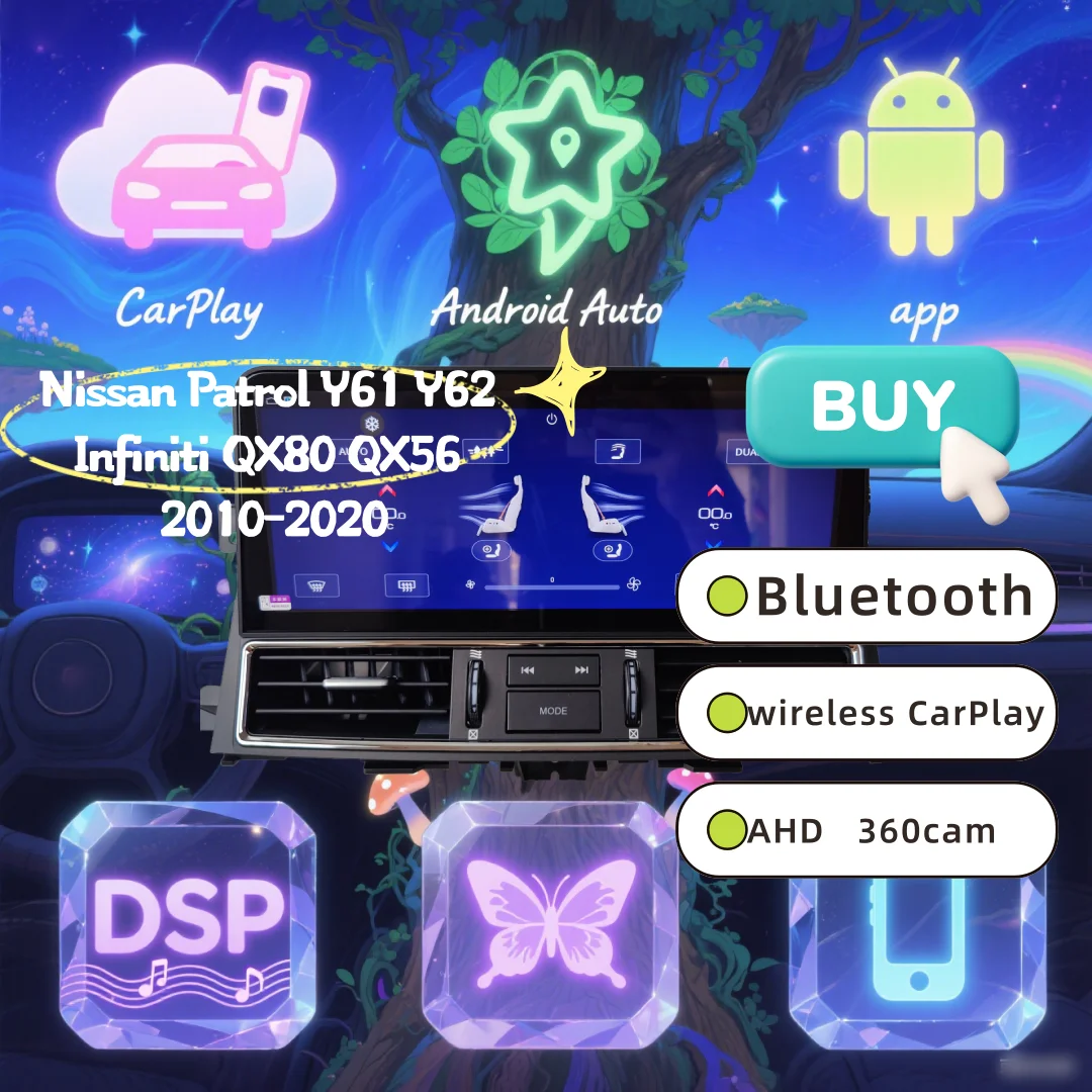 NEW Upgrade Android 14 Car Radio For Nissan Patrol Y62 Y61 Infiniti ...