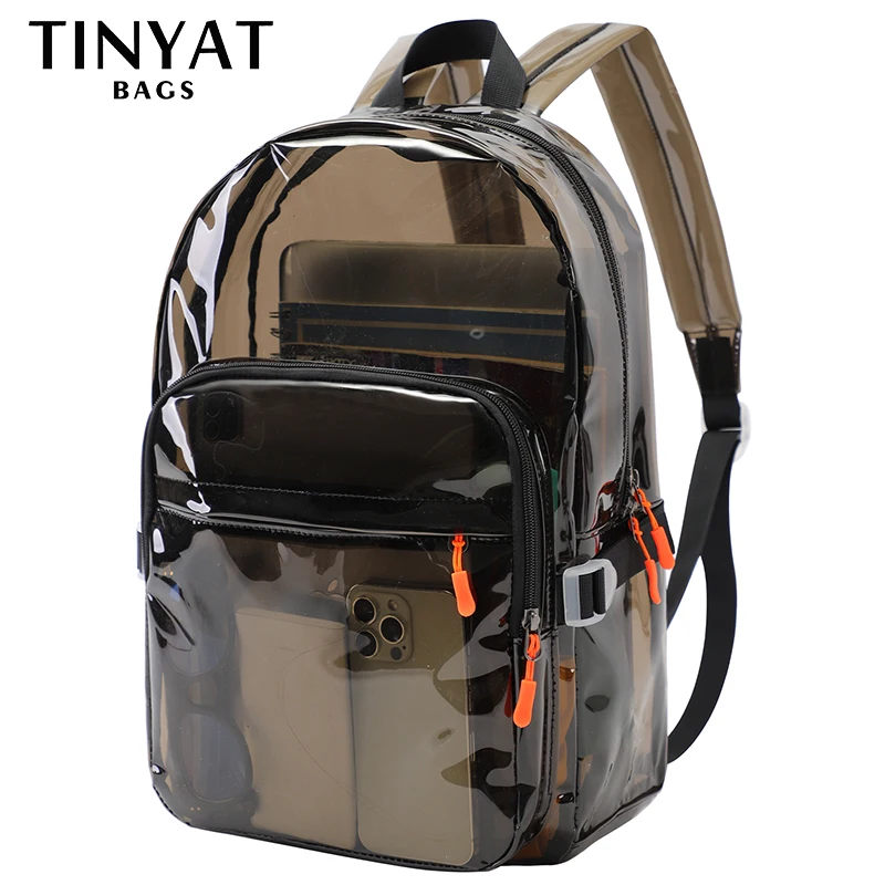 TINYAT-Heavy-Duty-Transparent-Clear-Women-s-Backpack-Sports-Travel ...