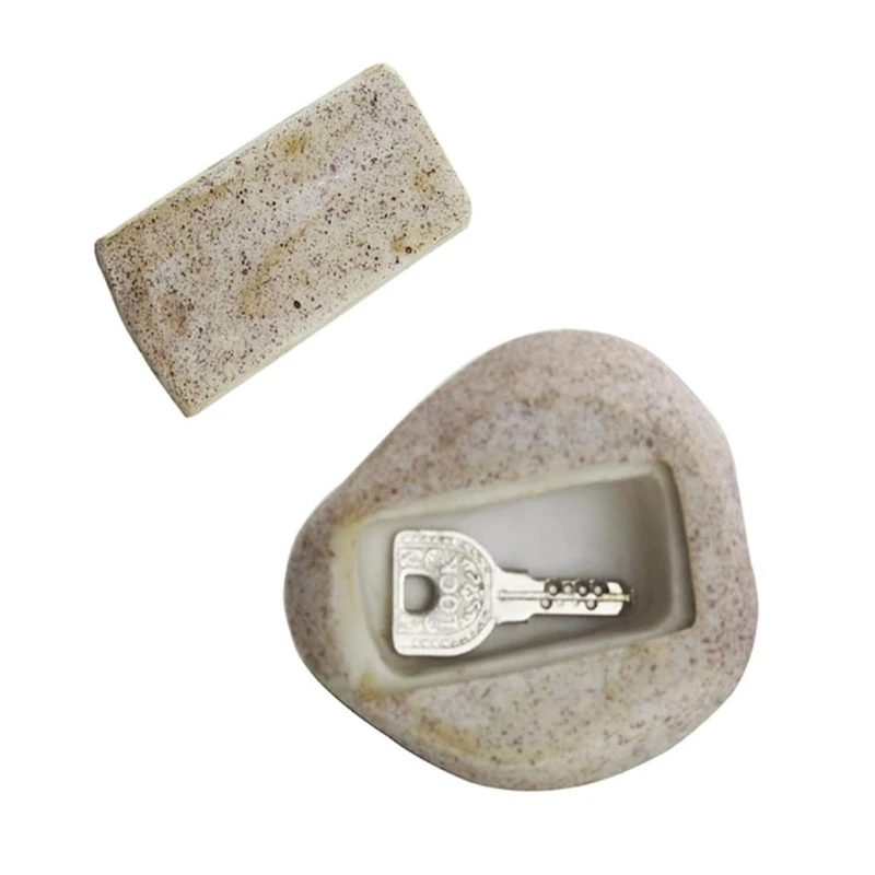 Outdoor-Fake-Rock-Key-Holder-Realistic-Stone-Key-Saving-Box-Secret ...