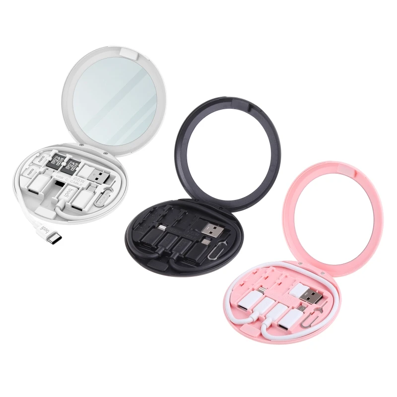 32gc Budi 11 In 1 Makeup Mirror Personal Storage Box With Multi-cable ...