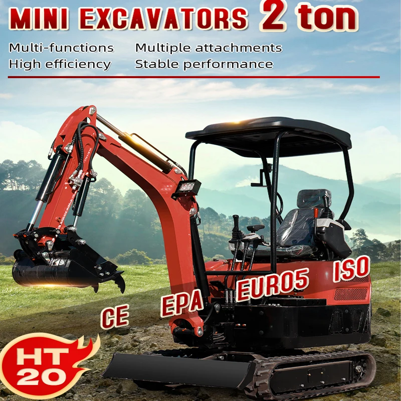 Ht20-Mini-bagger-hydraulischer-Raupen-bagger-hydraulischer-Pilot-neuer ...