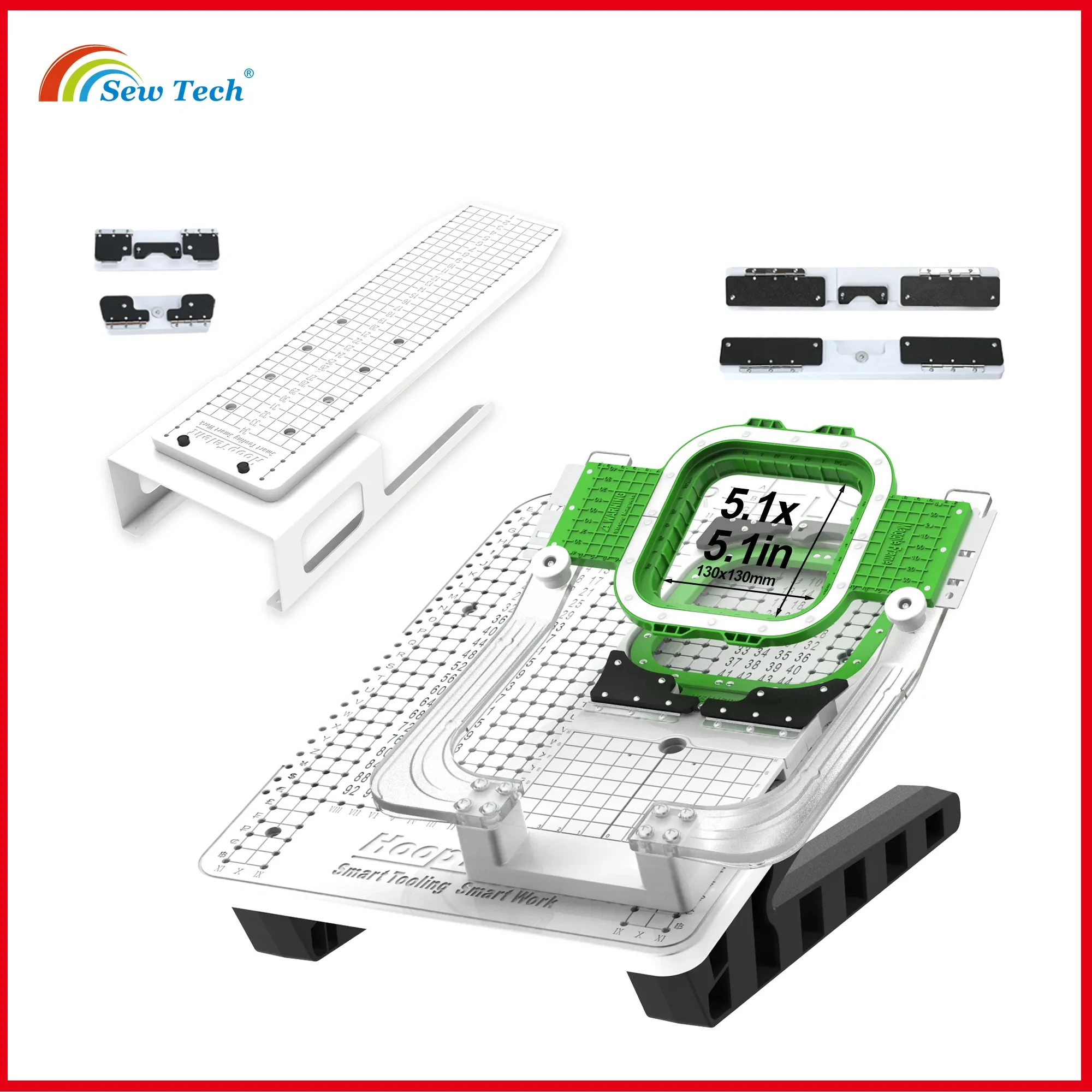 Sew-Tech-Hoop-Talent-Stickrahmen-Station-mit-5-1-x5-1-Mighty-Magnet ...