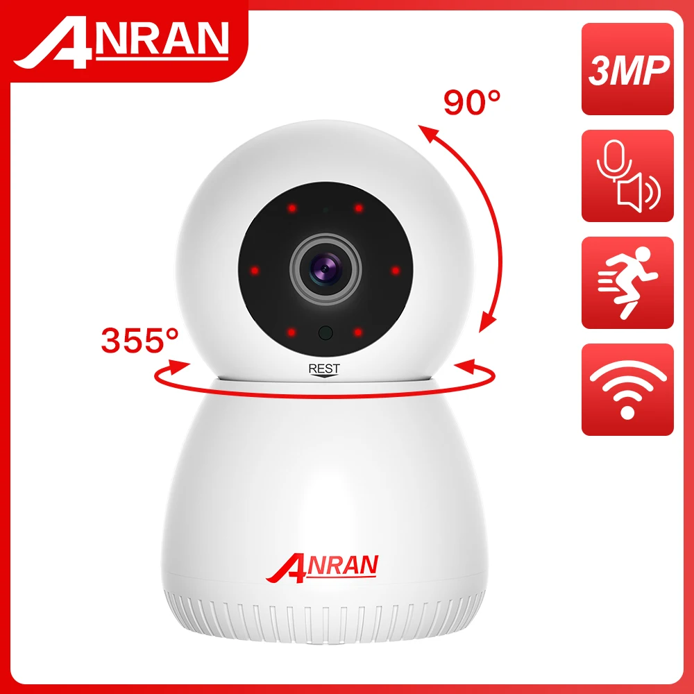 ANRAN-cámara de vigilancia IP, Monitor de bebé, cámara de seguridad ...