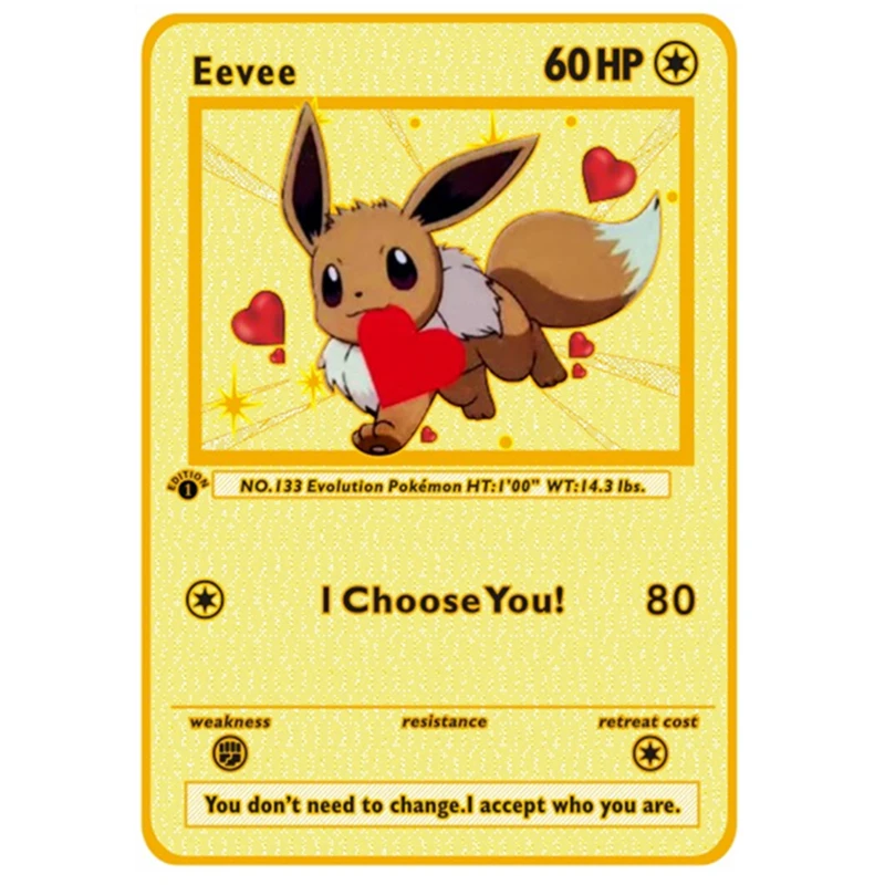 Gold Card Metal Card Game Anime Battle Gold HP English Kaarten ...