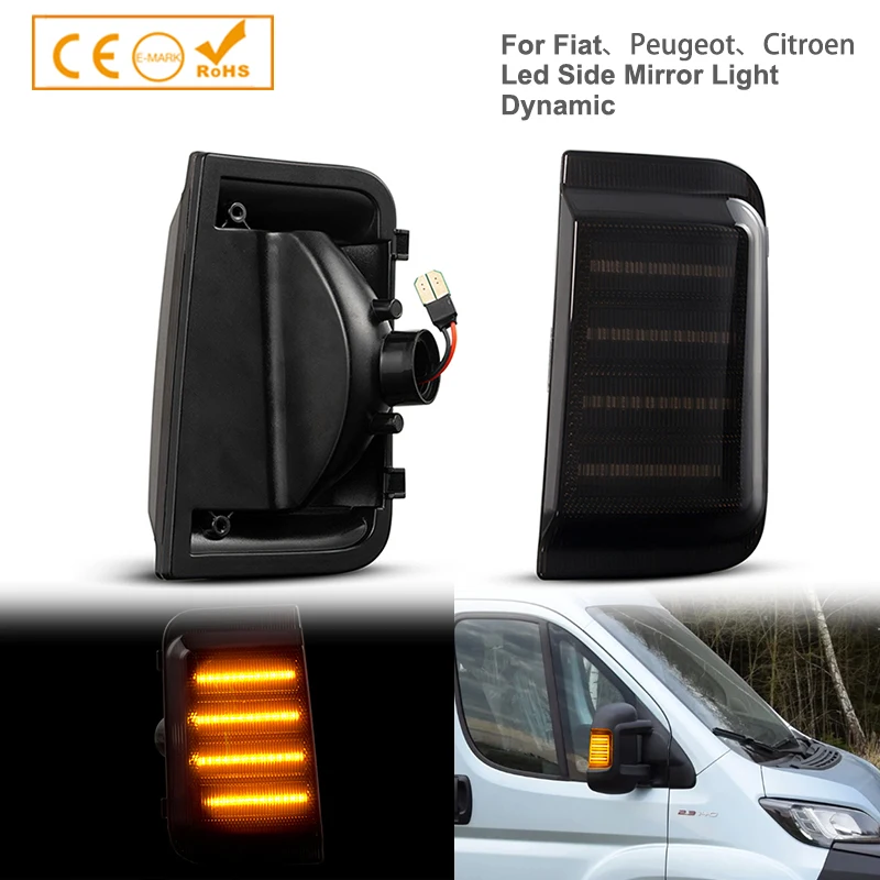 2x-Dynamic-LED-Side-Mirror-Lights-Turn-Signal-Blinker-Lamps-For-Fiat ...
