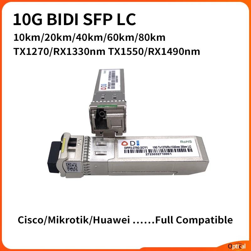10G-SFP-Module-BIDI-LC-10-20-40-80km-TX1270-RX1330nm-TX1550-RX1490nm ...
