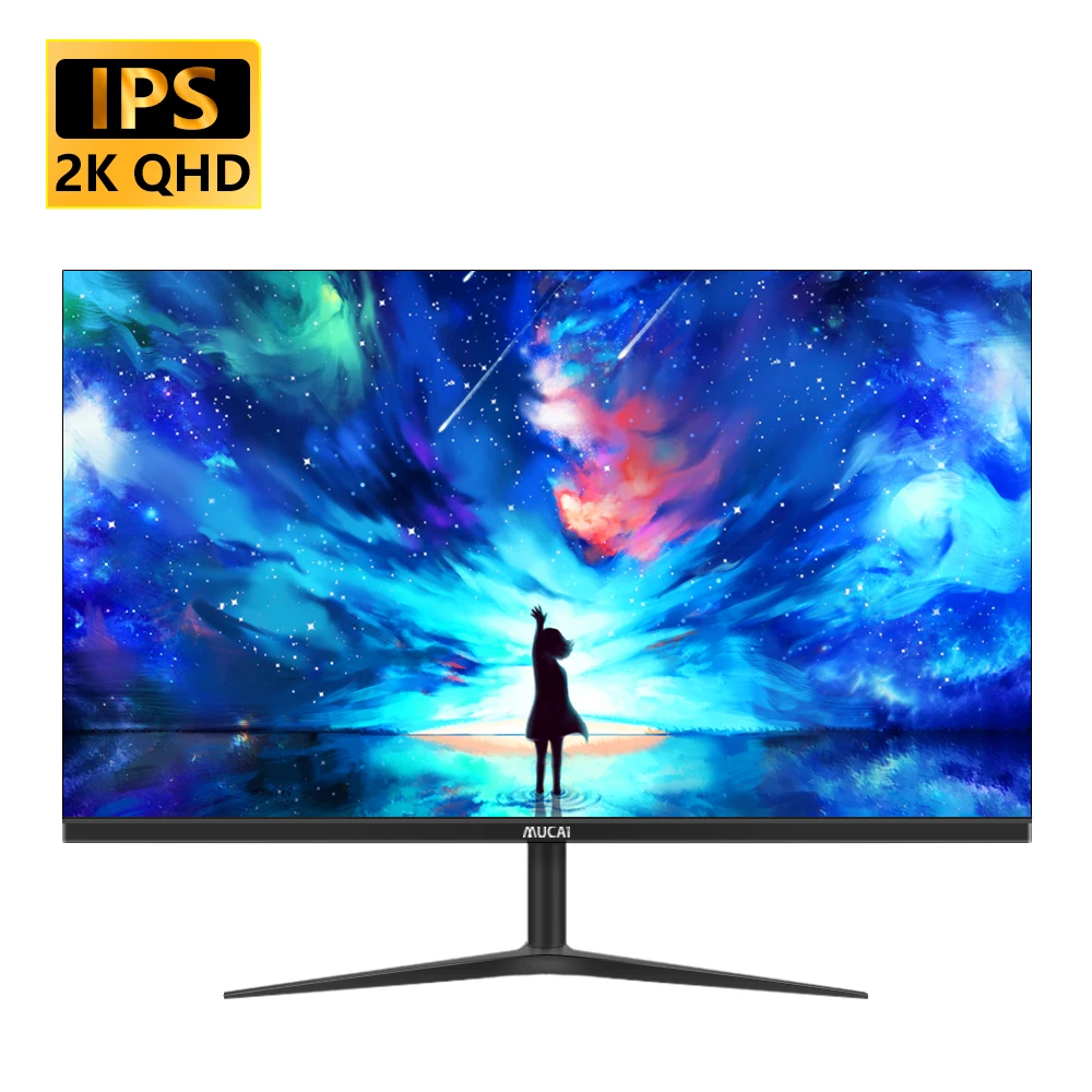 Mucai 24/27 Polegada 2k monitor 75hz desktop pc lcd qhd exibir jogos ...