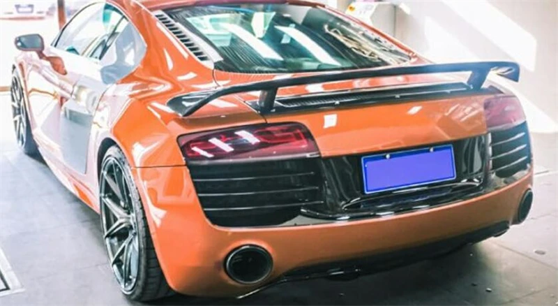 Real Carbon Fiber SPOILER For Audi R8 V8 V10 GT 2007 2008 2009 2010 ...