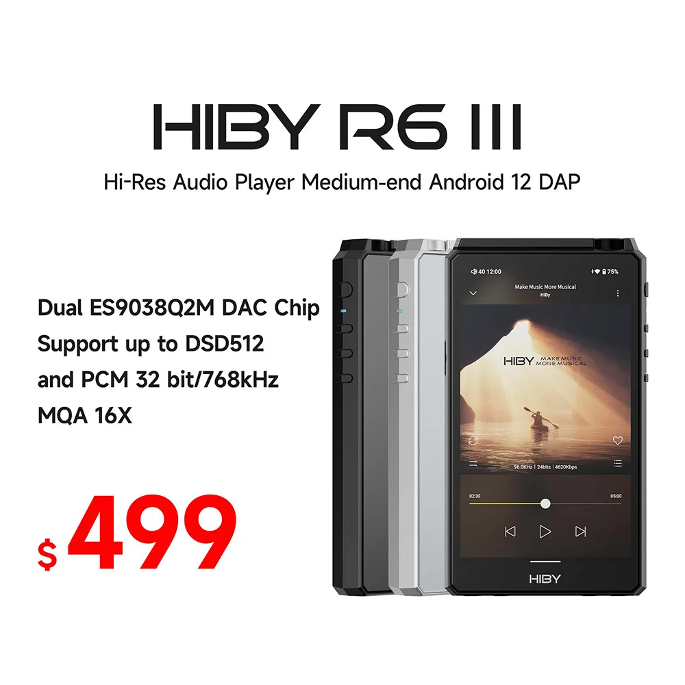 HiBy R6 Gen III / R6 Gen 3 przenośny odtwarzacz muzyki USB DAC WIFI MQA ...