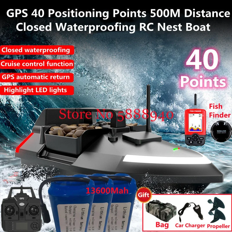 GPS-Beidou-Dual-Positioning-3-Hopper-Remote-Control-Bait-Boat-500M ...