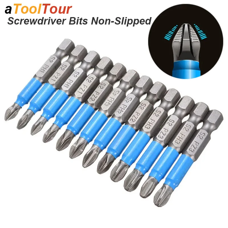 Magnetic-Screwdriver-Bit-Set-Anti-Slip-Non-Cross-Phillip-Electric-Drill ...