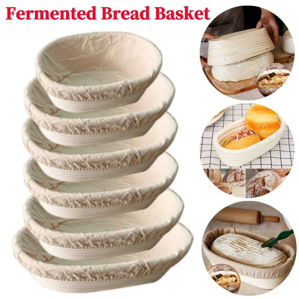 Rattan Bread Proofing Basket Handmade Rattan Wicker Baking Bowl Dough ...
