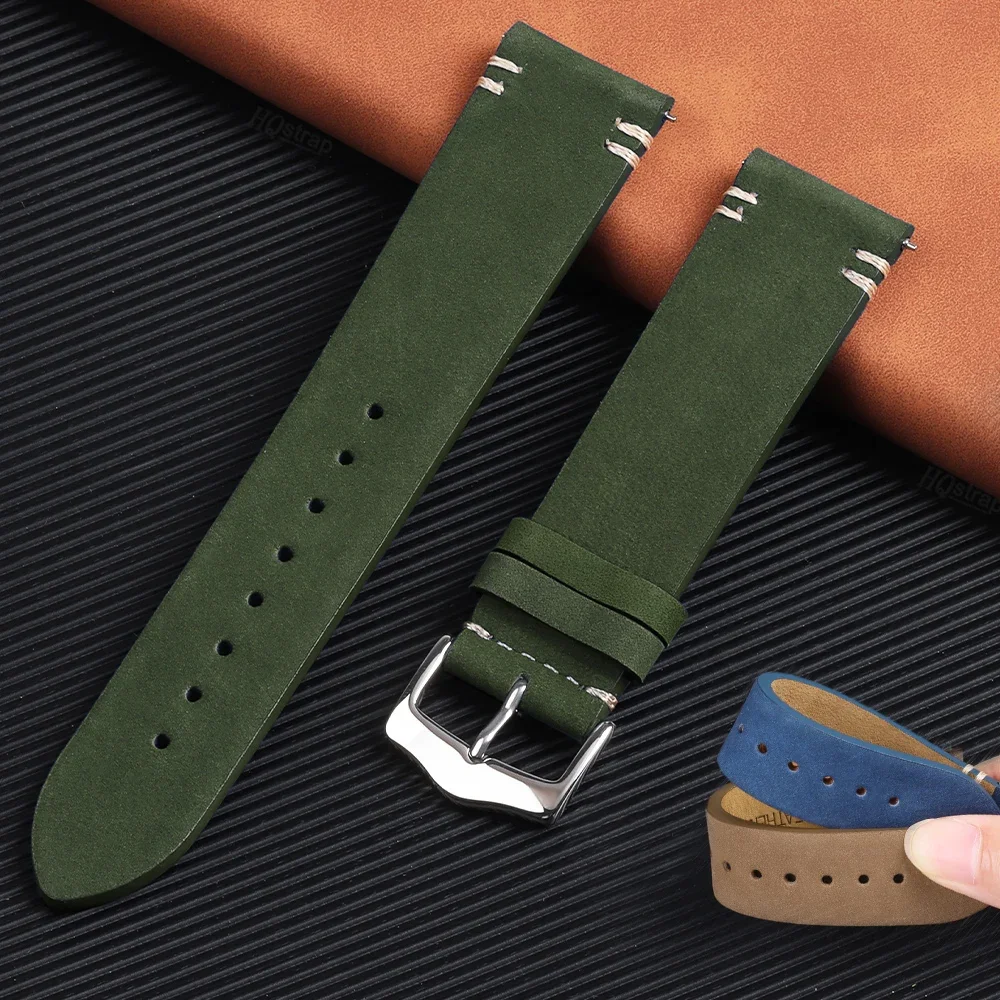 20mm-22mm-Quick-Release-Matte-Leather-Strap-Watchband-for-Samsung ...