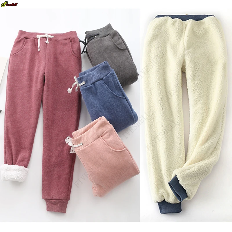 Plus Size S-5XL Women's Autumn Winter Warm Sherpa Lined Athletic ...