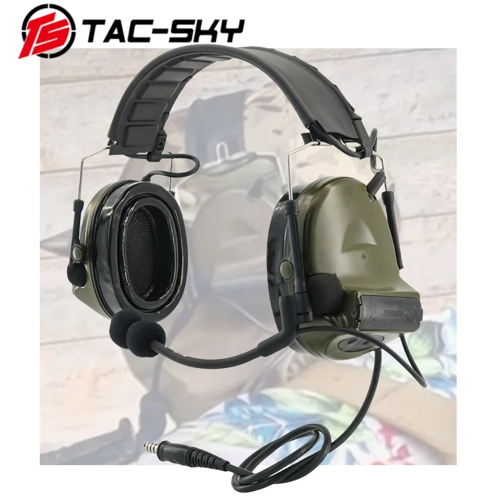 TS-TAC-SKY-New-Detachable-Headband-Tactical-Radio-COMTAC-II-Hearing ...