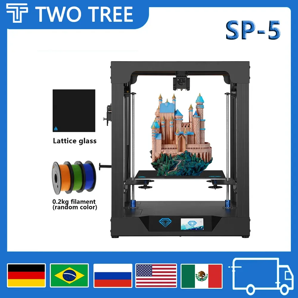 Two-trees-3D-Printer-SP-5-V1-1-Core-XY-FDM-Hotbed-PEI-Large-Printing ...