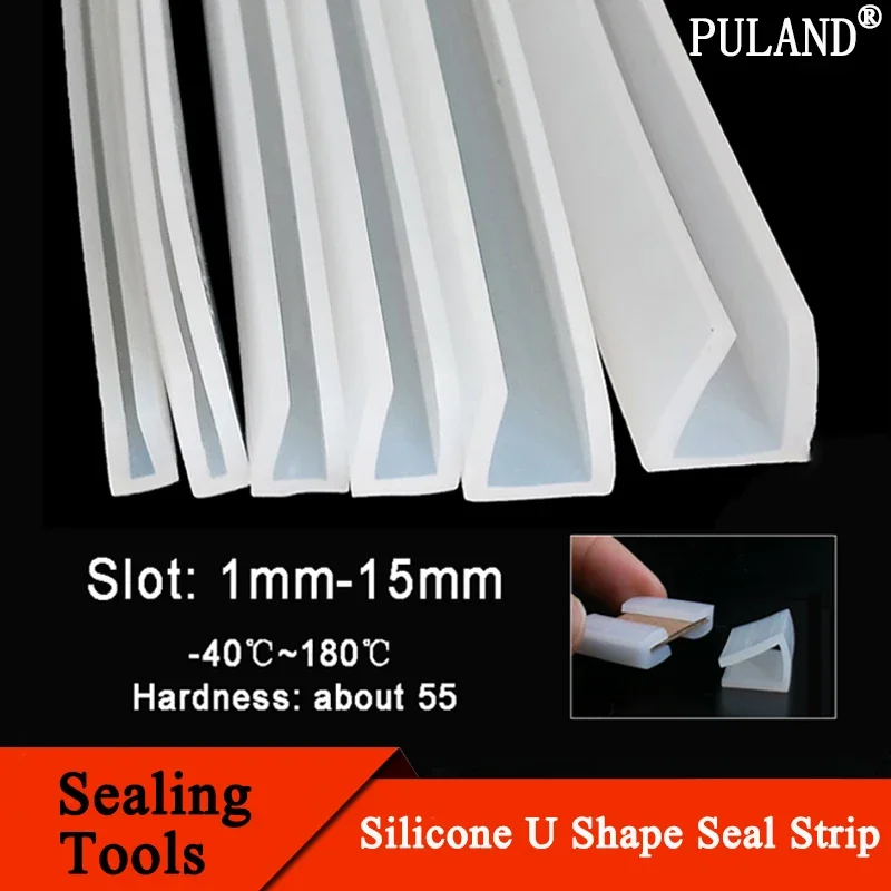 1M-Silicone-Rubber-U-Shape-Seal-Strip-Solid-Gasket-Window-Car-Door ...