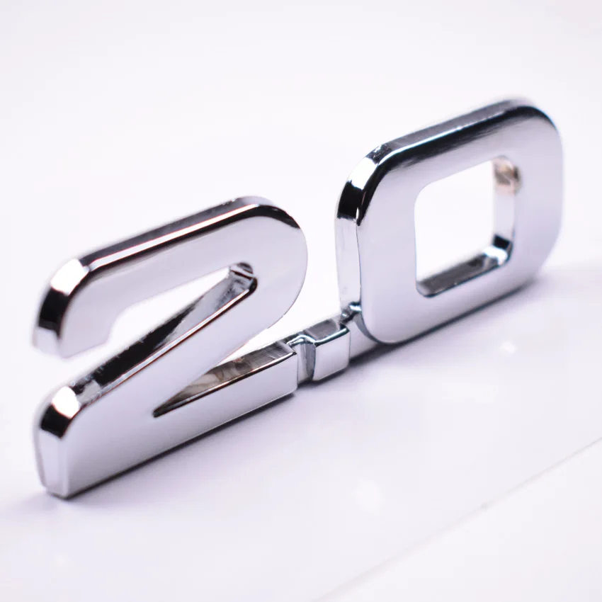 Metal-Silver-3D-2-0-2-0T-Car-Rear-Trunk-Emblem-Badge-Sticker-For-BMW ...